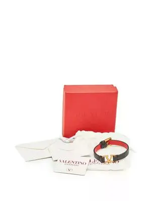 Valentino Garavani Vlogo Leather Bracelet