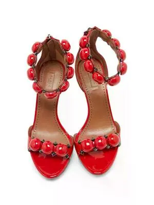 Alaïa Bombe Ankle-strap Sandals - Red