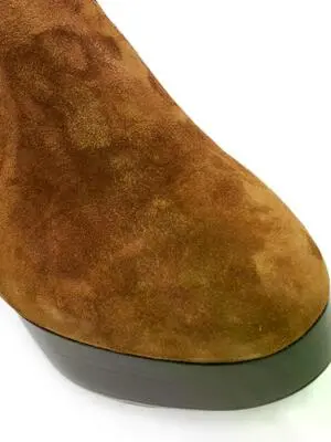 GIANVITO ROSSI Buckled Platform Ankle Boots
