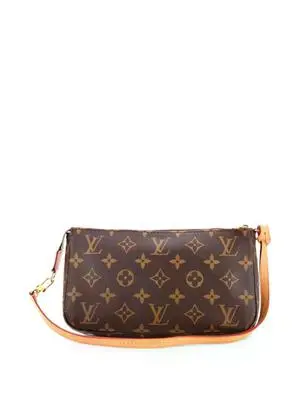 LOUIS VUITTON Monogram Canvas Pochette Accessoires Nm Clutch Bag - Brown