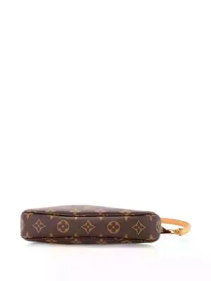 LOUIS VUITTON Monogram Canvas Pochette Accessoires Nm Clutch Bag - Brown