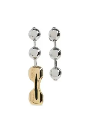 MAISON MARGIELA Two-tone Orb Drop Earrings - Silver