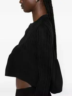 CFCL Ribbed Knit Peplum Cardigan