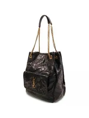 Saint Laurent Small Niki Leather Bucket Bag