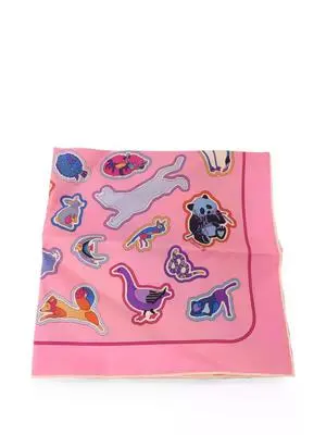 Hermès Animal-print Scarf - Pink