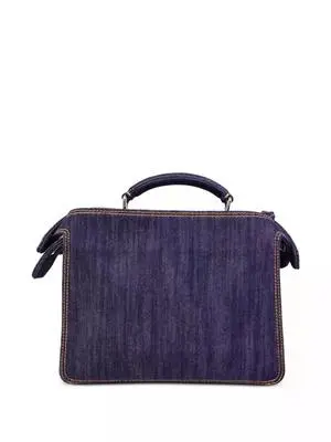 Fendi Small Peekaboo Iseeu Denim Tote Bag - Blue