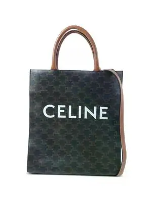 Celine Triomphe Cabas Vertical Two-way Tote Bag - Brown