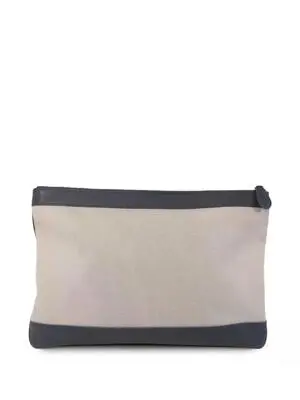 Balenciaga Logo Print Pouch - Grey