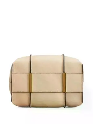 TOD'S Timeless Mini Leather Shopping Bag - Neutrals