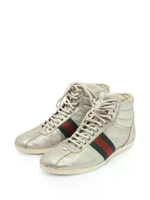 Gucci Glitter Web High-top Sneakers