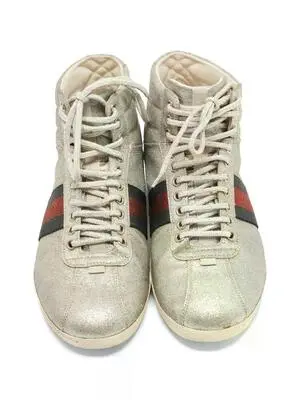 Gucci Glitter Web High-top Sneakers
