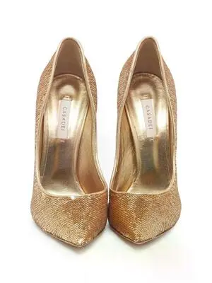 Casadei Blade Sequin Embellished Pumps - Yellow