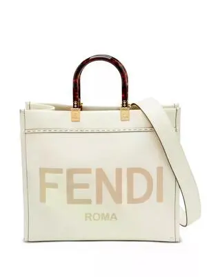 Fendi Sunshine Logo-print Tote Bag - Neutrals