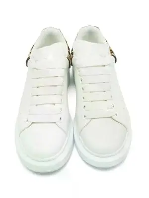 Alexander McQueen Oversized Low-top Sneakers With Leopard Print Heel Tab