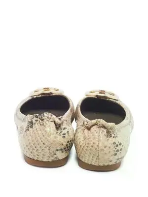 Tory Burch Minnie Python-effect Ballet Flats