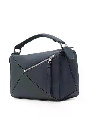 Loewe Puzzle Layers Leather Clutch Bag - Blue