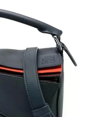 Loewe Puzzle Layers Leather Clutch Bag - Blue