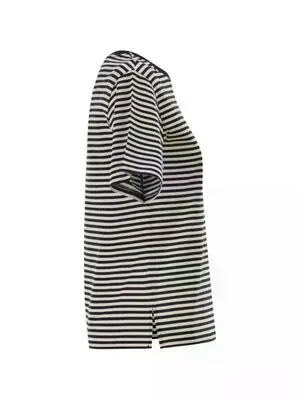 Max Mara Striped Embroidered Logo T-shirt