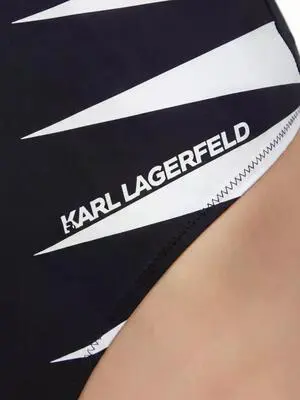 Karl Lagerfeld Logo Print Swimsuit