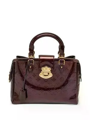 LOUIS VUITTON Louis Vuitton Monogram Vernis Satchel Bag Red