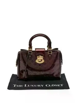 LOUIS VUITTON Monogram Vernis Satchel Bag - Red