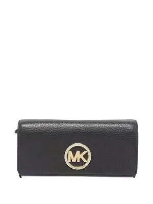 Michael Kors Fulton Leather Continental Wallet - Black