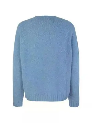 Max Mara Raglan Sleeve Knitted Sweater - Blue