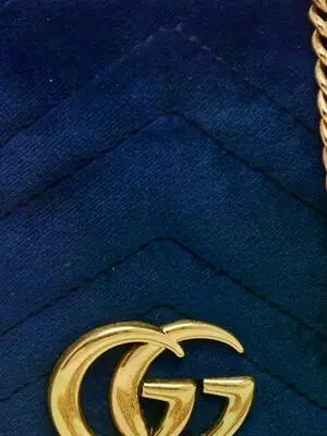 Gucci Marmont Chevron Quilted Shoulder Bag