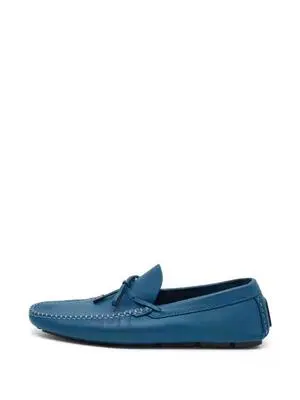 LOUIS VUITTON Monte Carlo Grained Leather Loafers - Blue