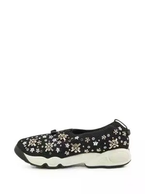 Dior Fusion Crystal-embellished Sneakers - Black