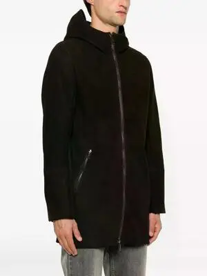 GIORGIO BRATO Hooded Shearling Coat