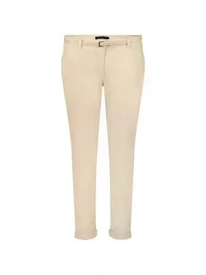 BETTY BARCLAY Belted Turned-up Cuffs Trousers - Neutrals