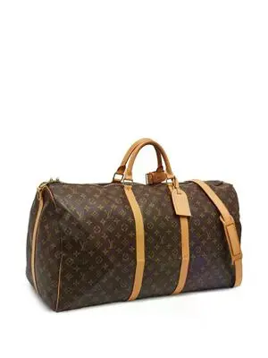 LOUIS VUITTON Monogram Keepall Bandoulière 60 Travel Bag