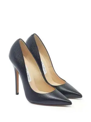 JIMMY CHOO Lizard-embossed Leather Stiletto Pumps