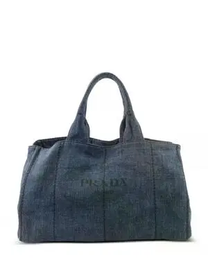 Prada Canapa Tote Bag - Blue