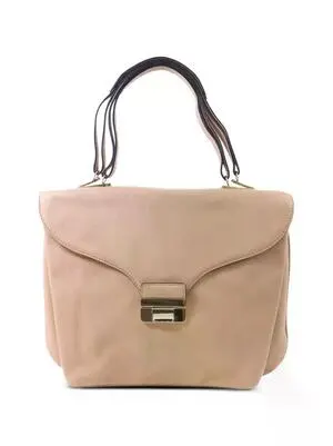 Valentino Garavani Foldover Leather Shoulder Bag - Neutrals