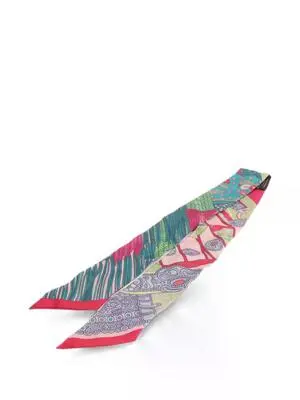 Hermès Twilly Graphic-print Scarf - Blue