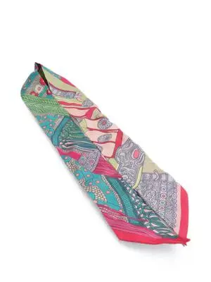 Hermès Twilly Graphic-print Scarf - Blue