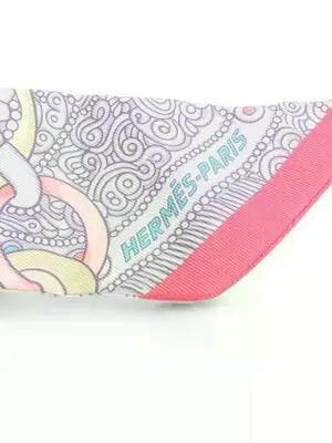 Hermès Twilly Graphic-print Scarf - Blue