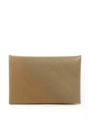 Hermès Calvi Epsom Card Case Neutrals