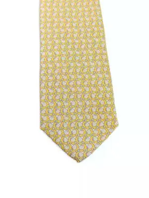 FERRAGAMO Silk Neck Tie - Yellow