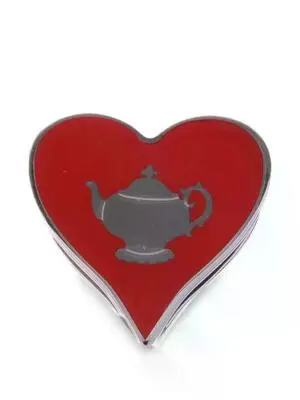 Hermès Heart-shaped Teapot Scarf Ring - Red