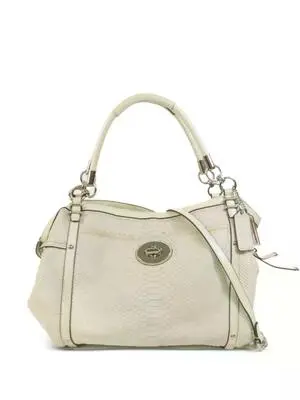 COACH VINTAGE Snake-effect Turn-lock Shoulder Bag - Neutrals