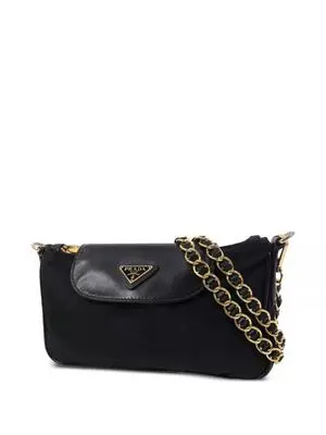 Prada Logo Plaque Shoulder Bag