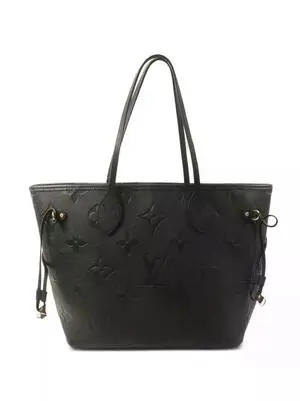 LOUIS VUITTON Monogram Empreinte Mm Neverfull Tote Bag - Black