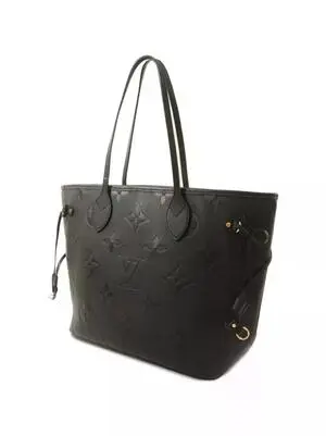 LOUIS VUITTON Monogram Empreinte Mm Neverfull Tote Bag - Black