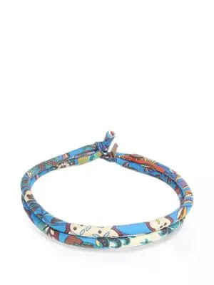 Hermès Petit H Printed Silk Necklace - Blue
