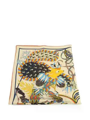 Hermès Le Sacre Des Saisons Scarf - Neutrals