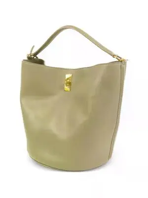 Celine 16 Bucket Leather Bag - Green