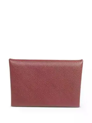 Hermès Calvi Card Holder Red